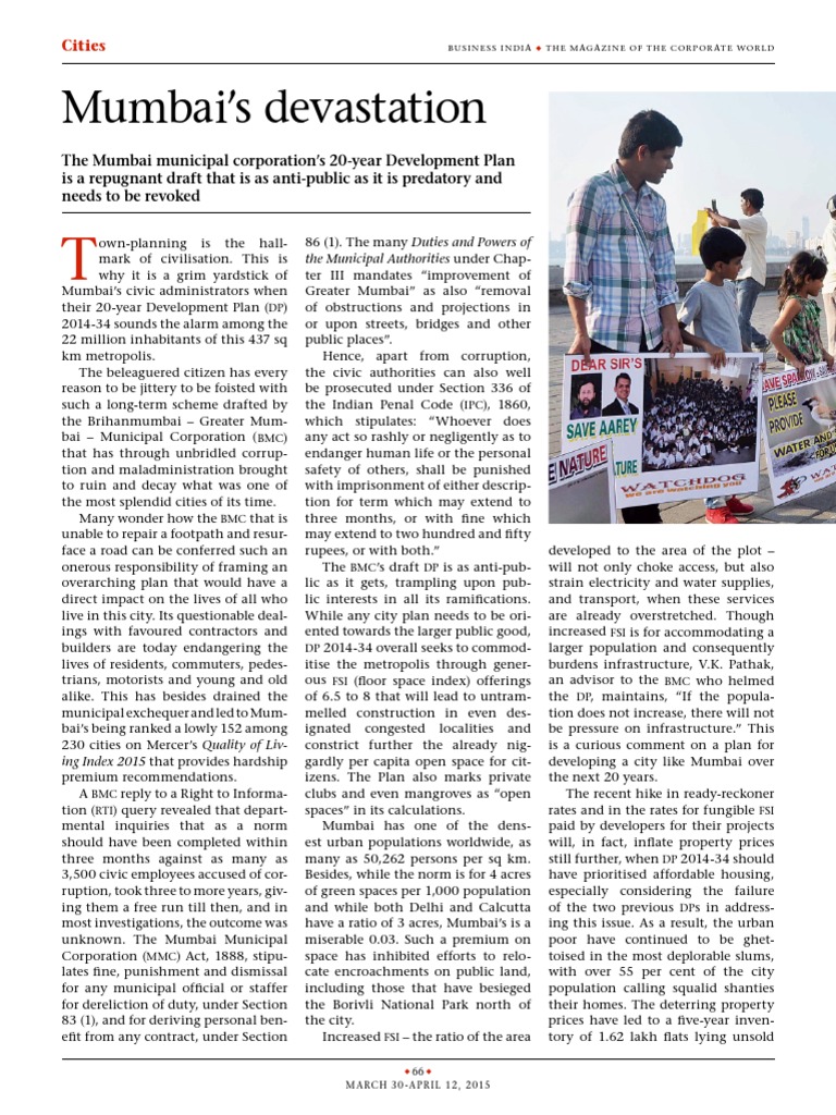 Mumbai Development Plan 2034 | PDF | Mumbai | Urban Planning