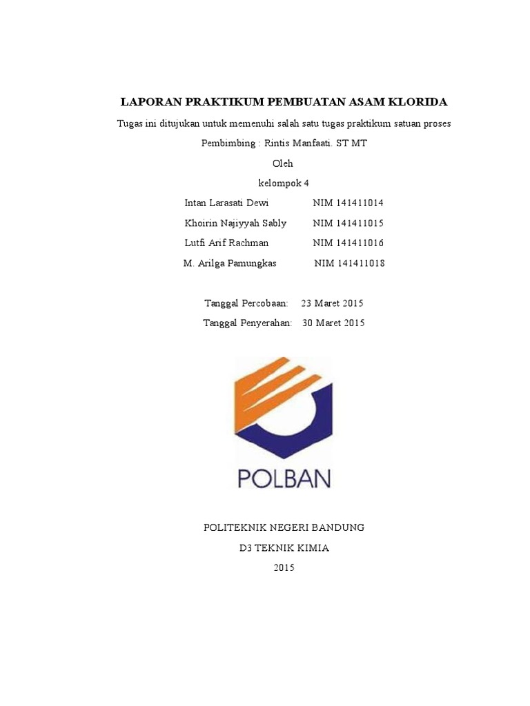 Fasa HCl dalam Pembentukan Asam Klorida | PDF | Griya & Taman