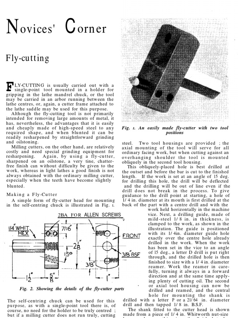 DIY Fly Cutter Construction Guide | PDF | Machining | Metalworking