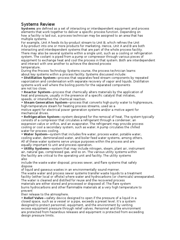 Systems Review: Systems Are Defined As A Set of Interacting or ...