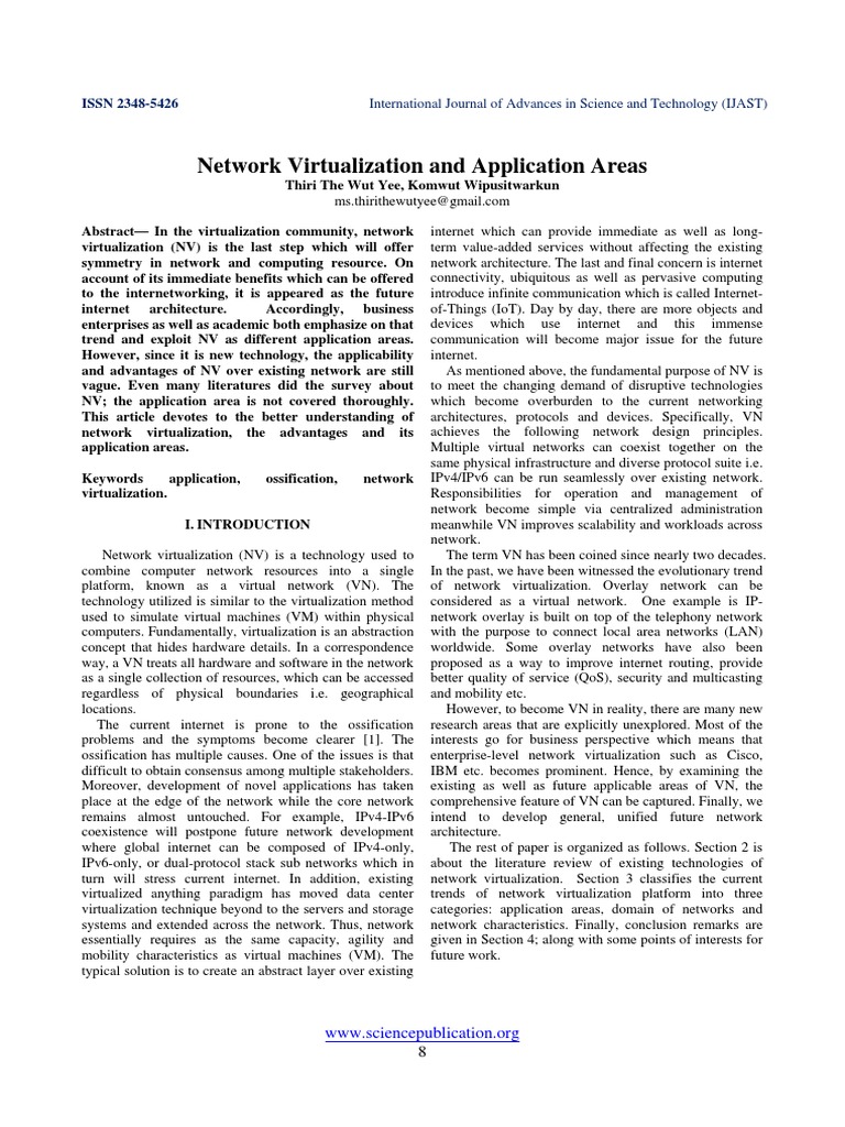 Network Virtualization Overview And Trends Pdf Cloud Computing