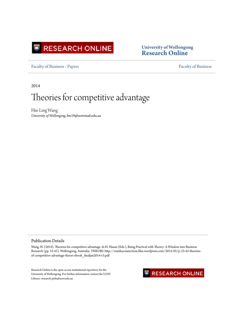 Theories For Competitive Advantage PDF | PDF | Strategic Management ...