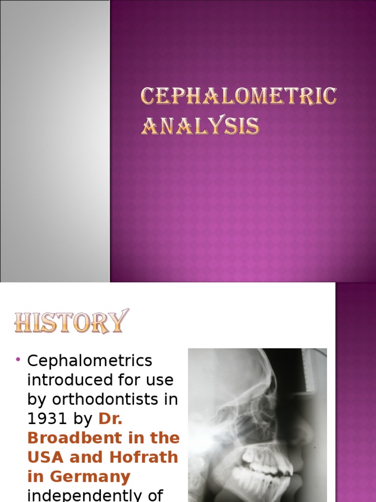 Cephalometric Analysis.ppt | Skull | Human Head And Neck
