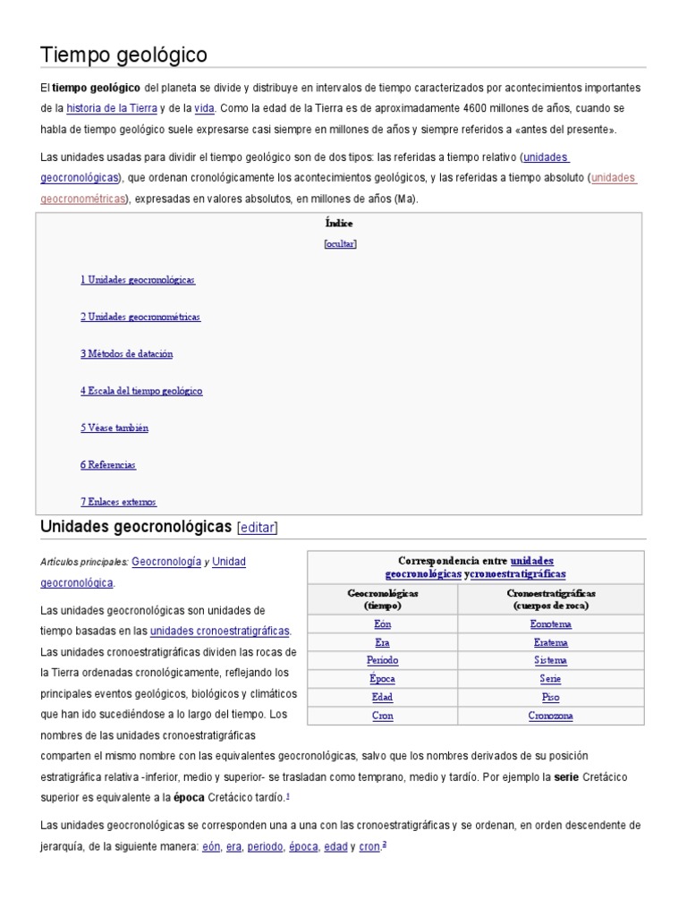 GEOLOGÍA - Geología Histórica | PDF | Fósil | Escala de tiempo geológico