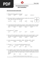 Math Kangaroo Practice Problems (Grades 1-8) | PDF | Geometry ...