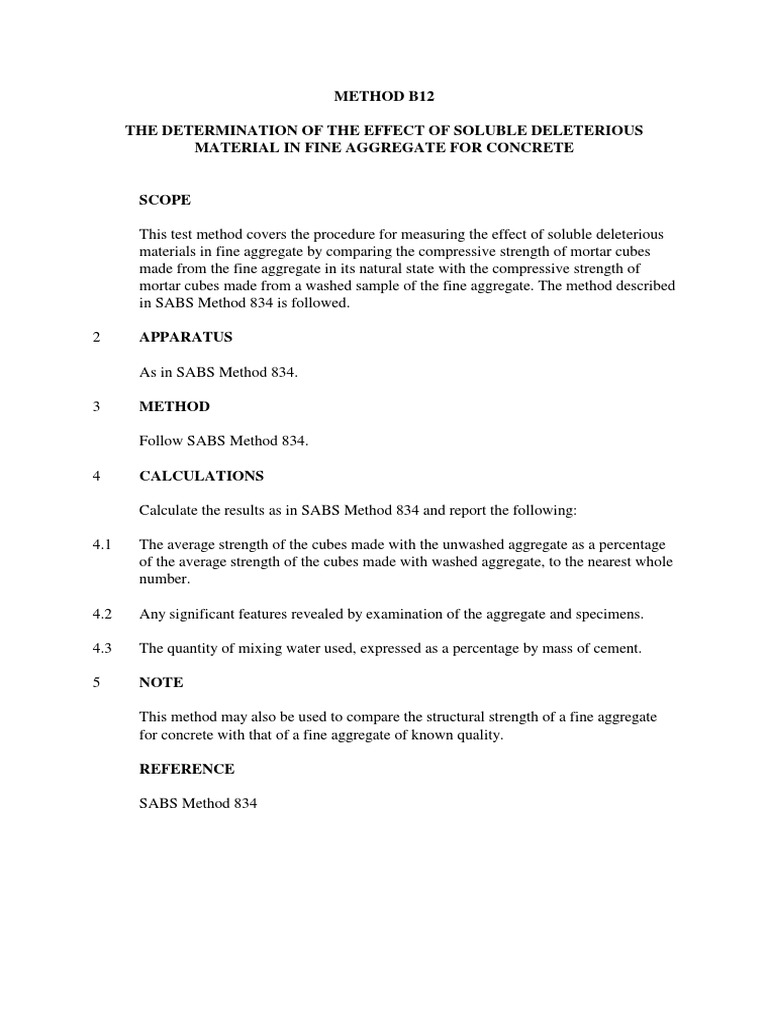 Method B12 - The Determination of The Effect of Soluble Deleterious ...