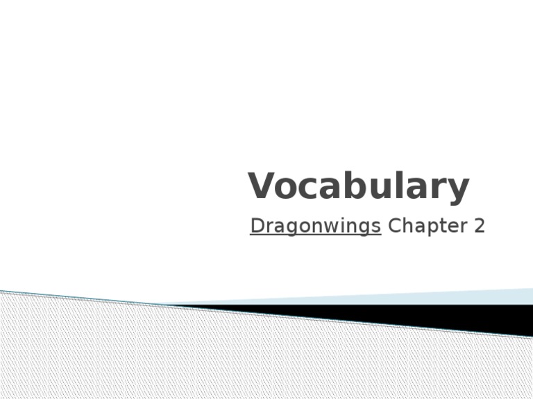 Vocab Dragonwings | PDF