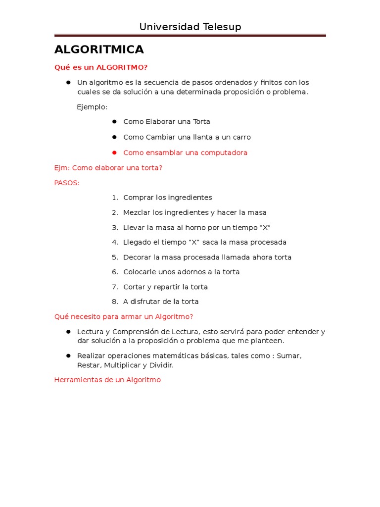 Introducción a los algoritmos: conceptos básicos y estructuras de control | PDF | Algoritmos ...