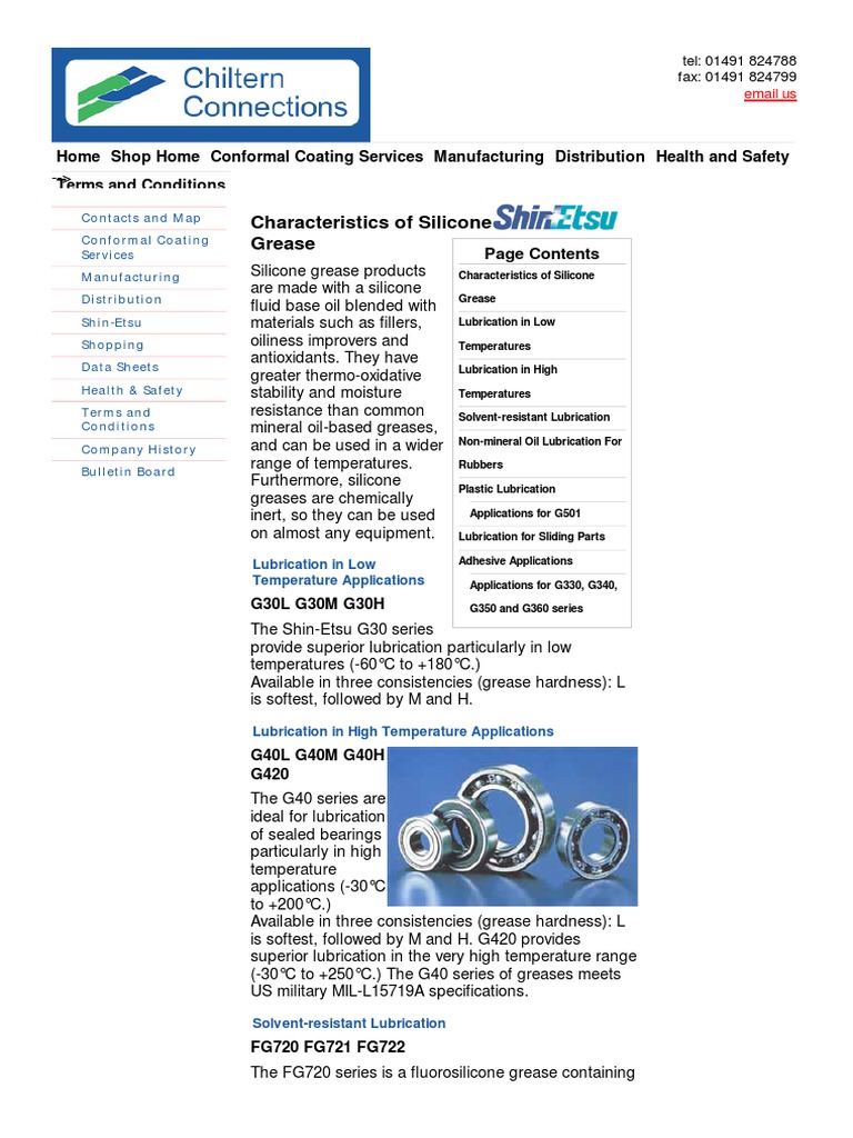 CCL - Silicone Grease Chara.. | PDF | Silicone | Bearing (Mechanical)