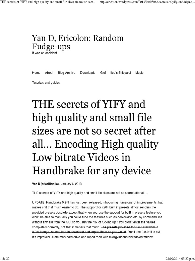 The Secrets of YIFY and High Quality and Small File Sizes Are Not So ...