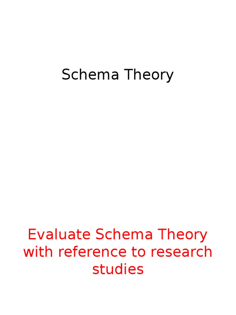 Schema Theory | PDF | Schema (Psychology) | Perception