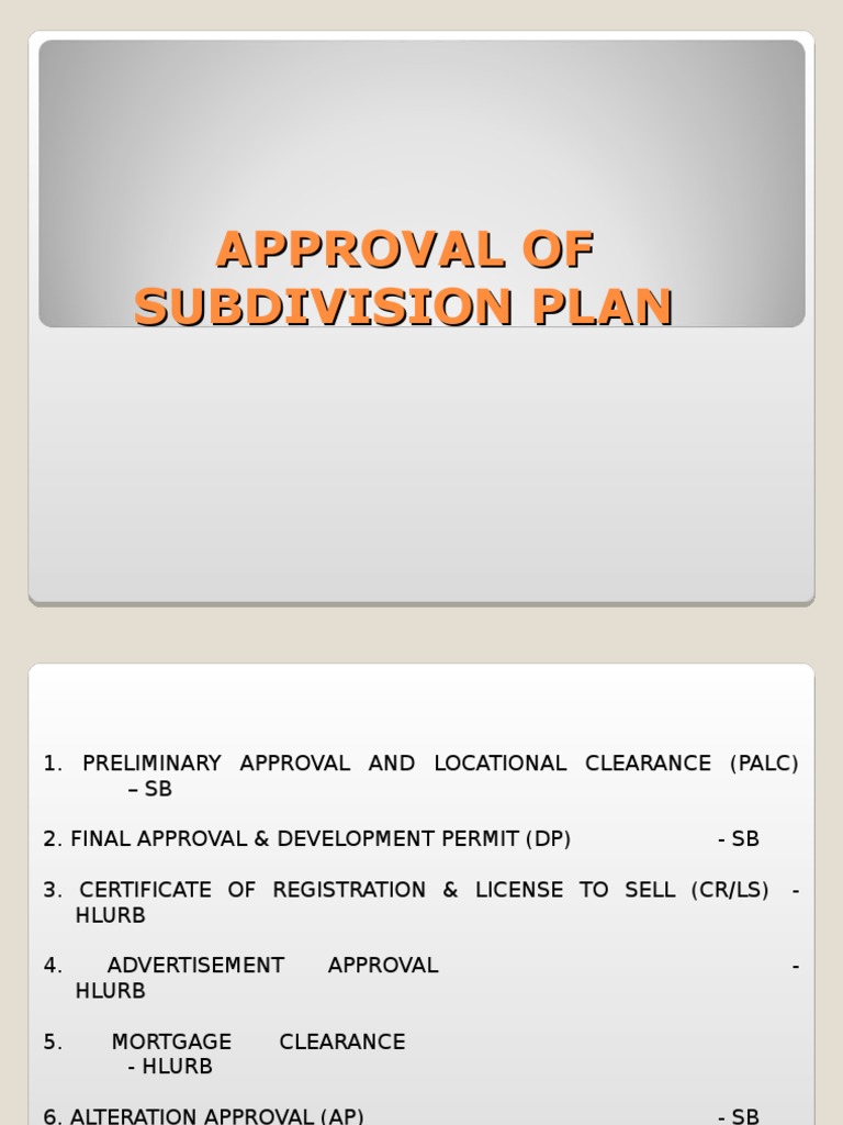 Approval of Subdivision | PDF | Storm Drain | Land Lot