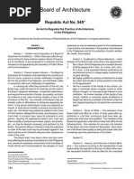 Republic Act No. 545 - An Act To Regulate The Practice of Architecture ...