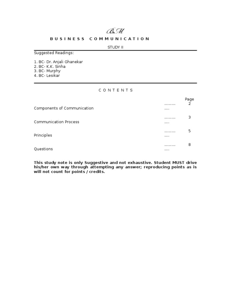 Business Communication Concepts Overview | PDF | Communication ...