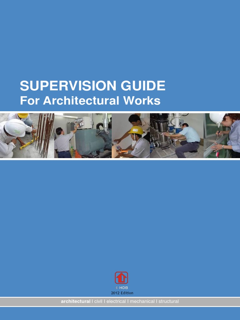 HDB - Architectural Supervision Guide 2012 | PDF | Engineering | Civil ...