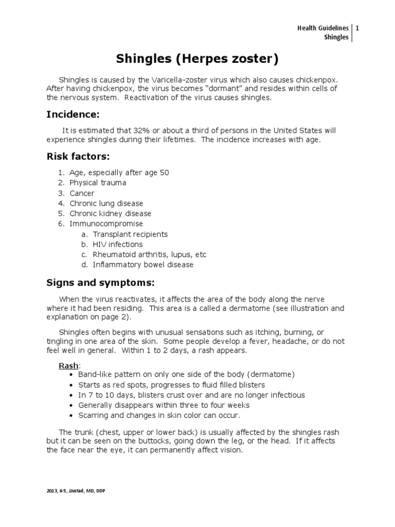 Shingles | PDF | Epidemiology | Rtt