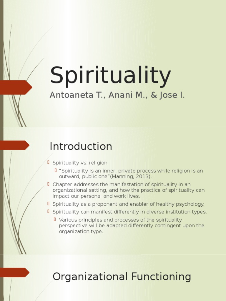 Spirituality Presentation | PDF | Spirituality | Self