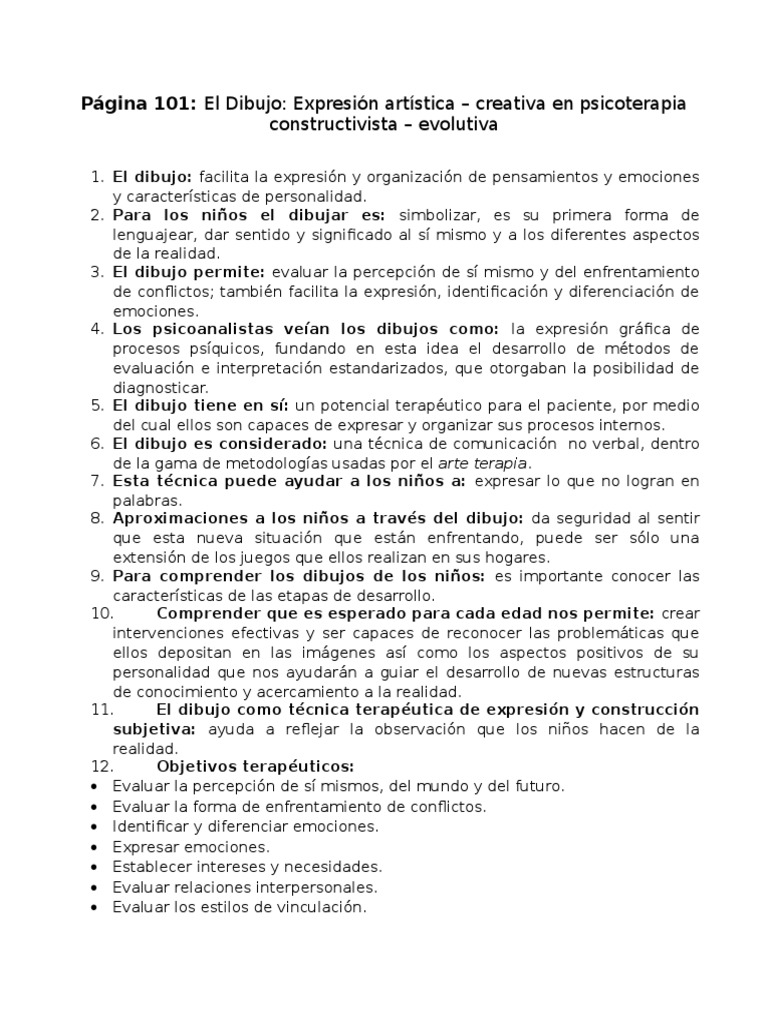 El Dibujo: Expresión Artística - Creativa en Psicoterapia ...