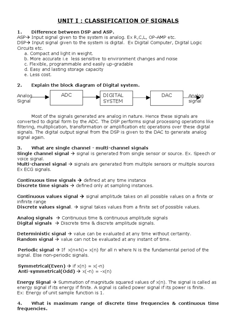 Signal Classification in DSP | PDF | Discrete Fourier Transform | Low ...
