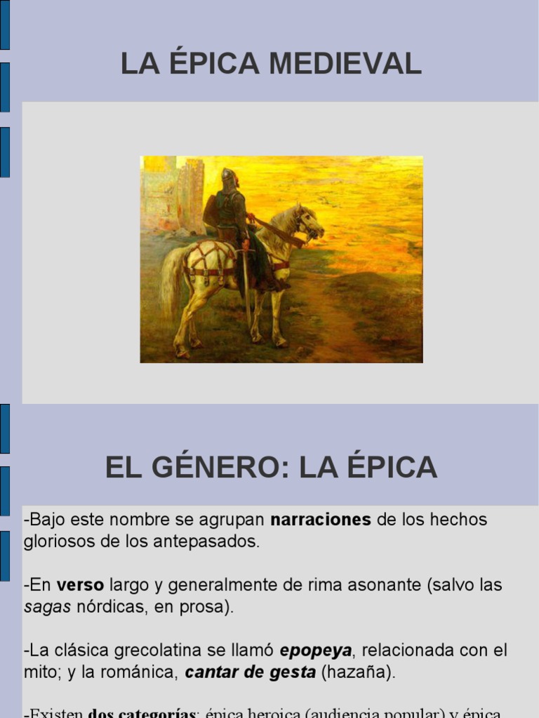 La Épica Medieval | PDF | Poesía