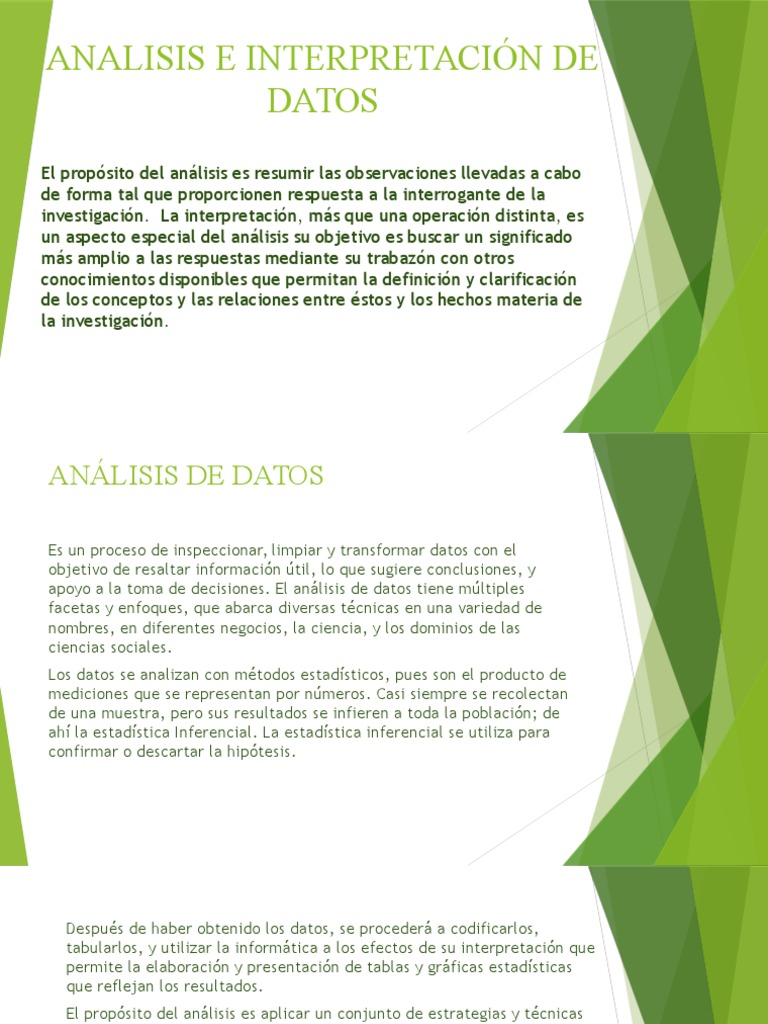 DIAPOSITIVAS DE ANALISIS E INTERPRETACIÓN DE DATOS.pptx | Hipótesis ...