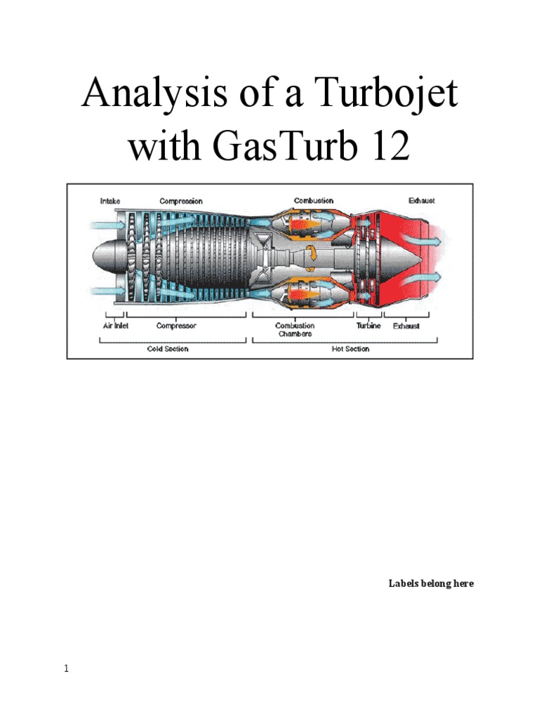 Turbojet Analysis Using GasTurb 12 | PDF | Jet Engine | Gas Turbine
