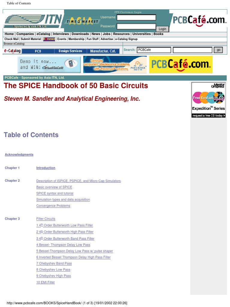 Electronic - The Spice Handbook of 50 Basic Circuits | PDF | Spice ...