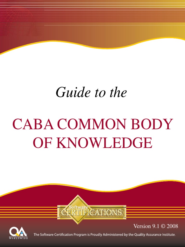 CABA CBOK Ver 9-1 | PDF | Production And Manufacturing | Systems ...