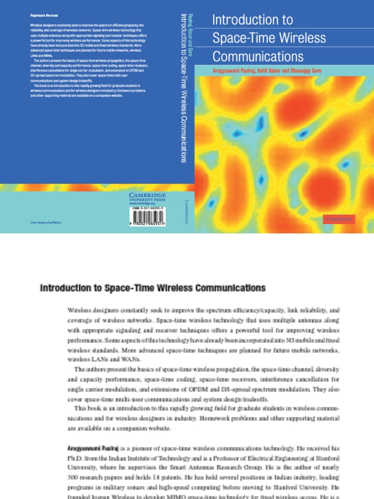 Arogyaswami Paulraj Rohit Nabar Dhananjay Gore-Introduction To Space ...