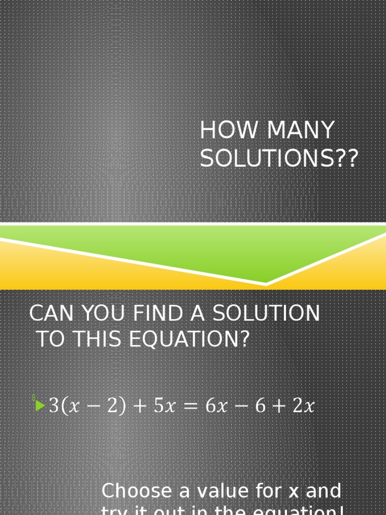 Understanding Equation Solutions | PDF