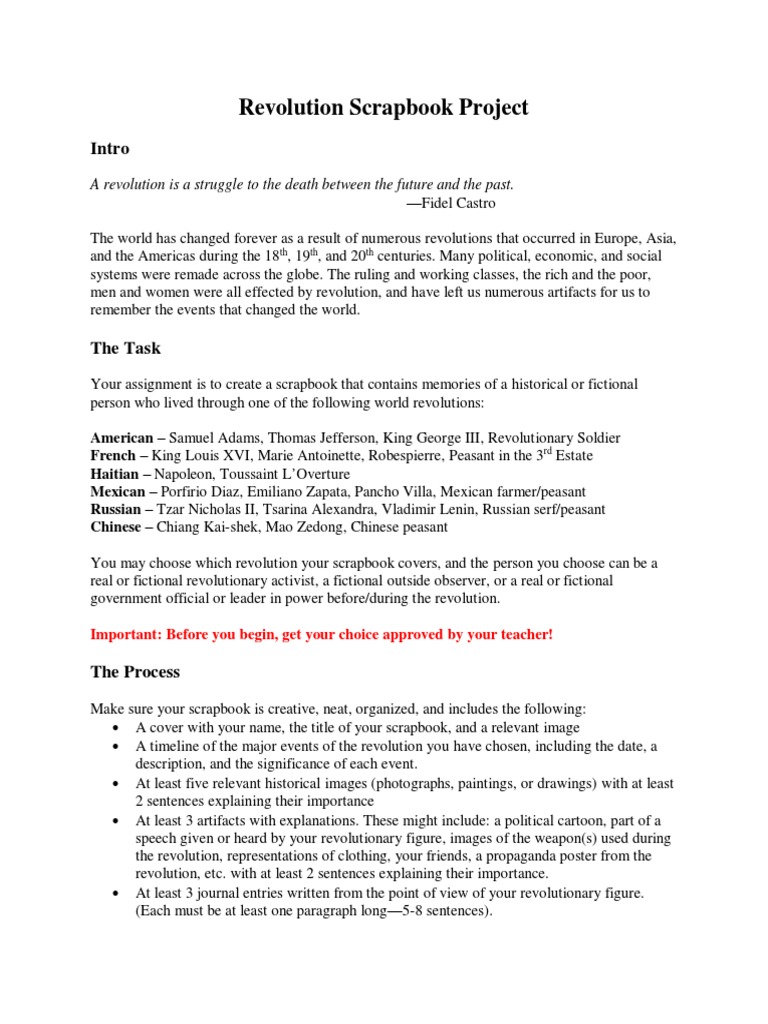 Revolution Scrapbook | PDF | Peasant | Revolutions