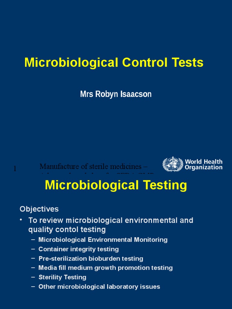 Microbiological Control in Sterile Medicine | PDF | Environmental ...