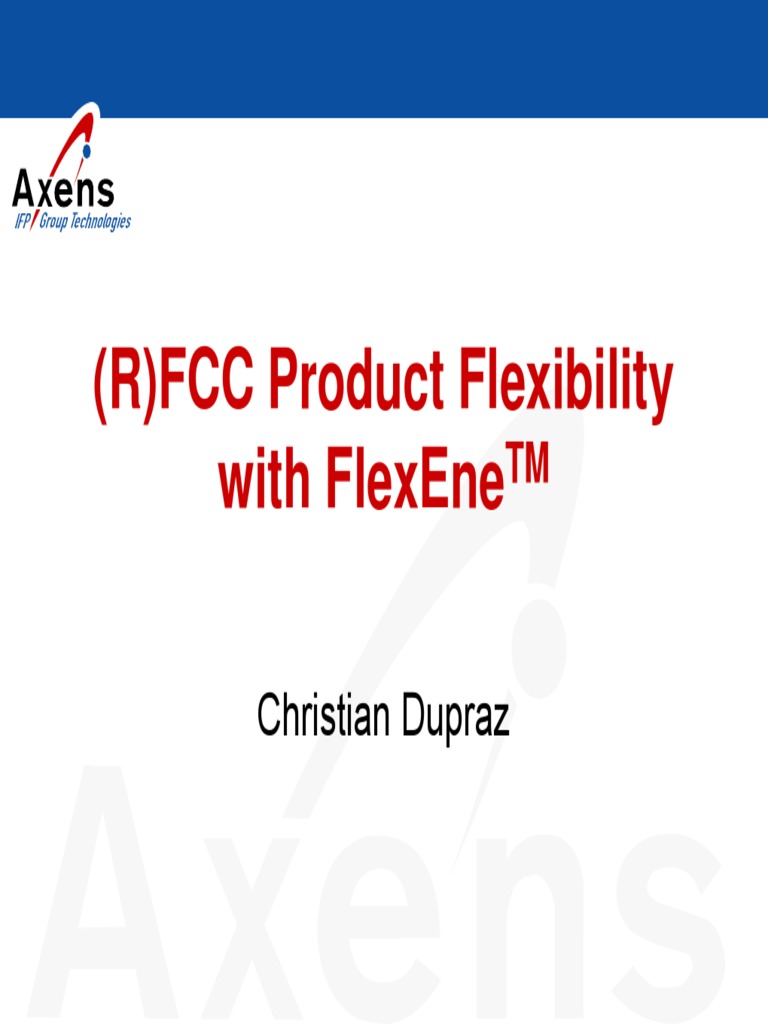 Axens Flex FCC | PDF | Cracking (Chemistry) | Gasoline