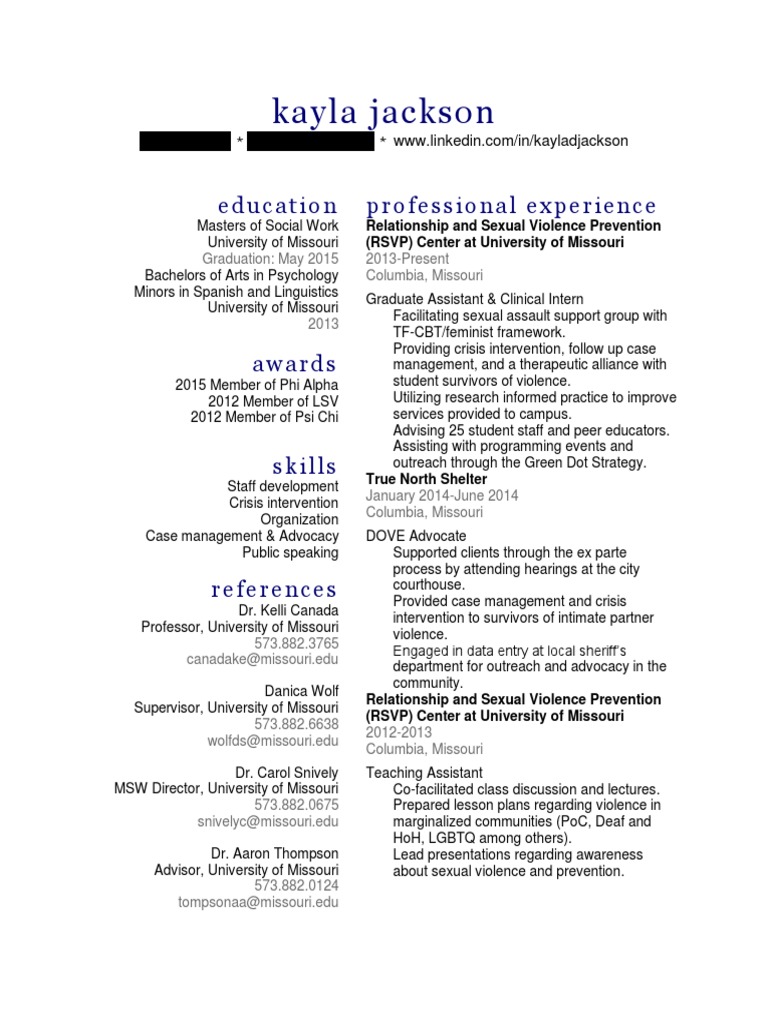 Kayla Jackson Resume 2015 Port | PDF