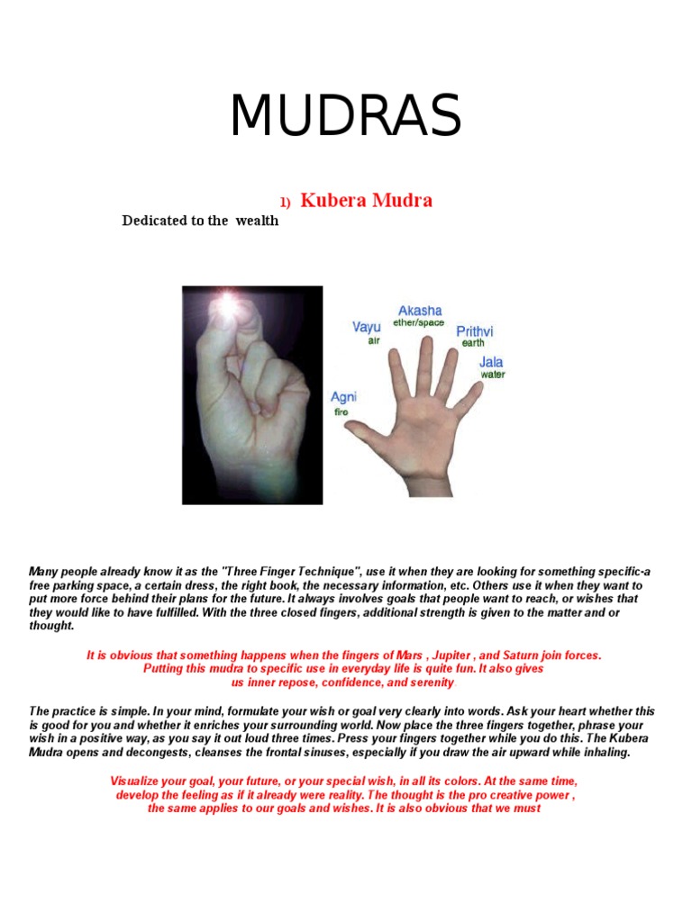 Kubera Mudra | Download Free PDF | Asthma | Hand