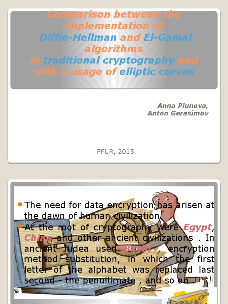 Elliptic Curves El-Gamal and Diffie-Hellman | PDF | Public Key ...