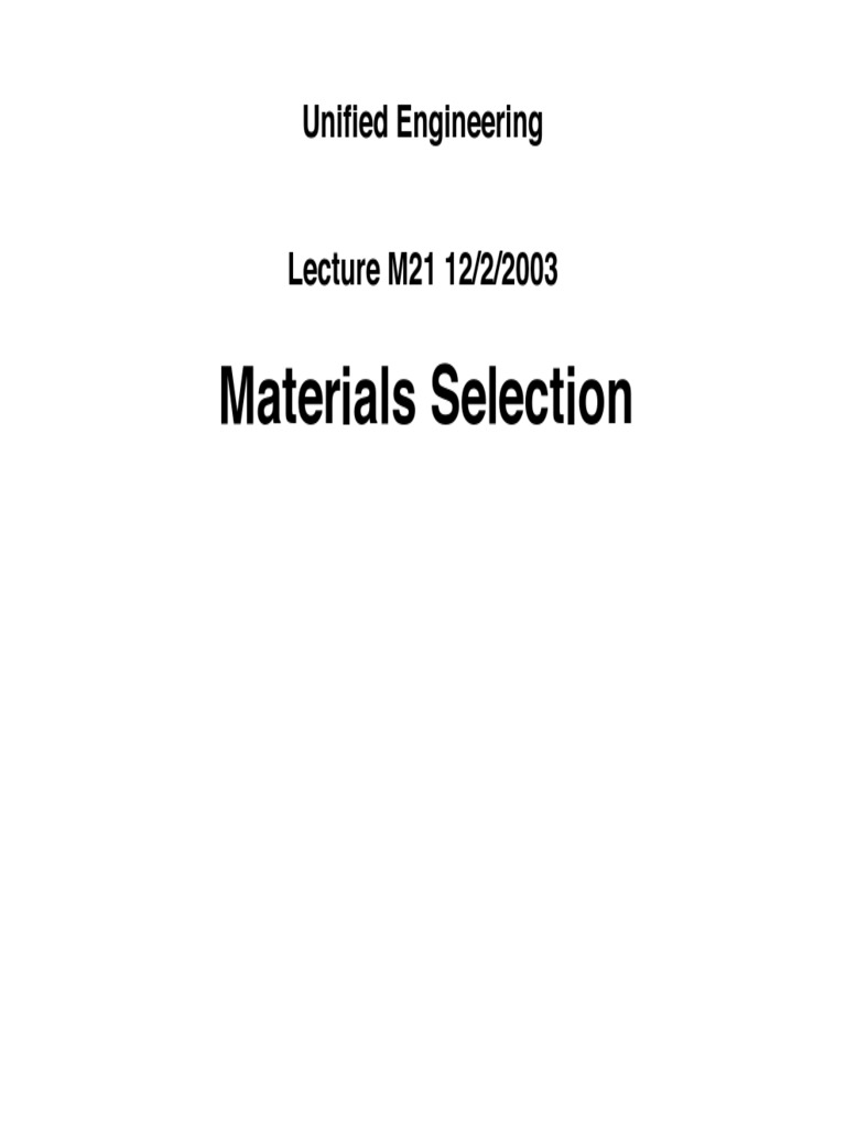 Material Selection | PDF | Composite Material | Manmade Materials