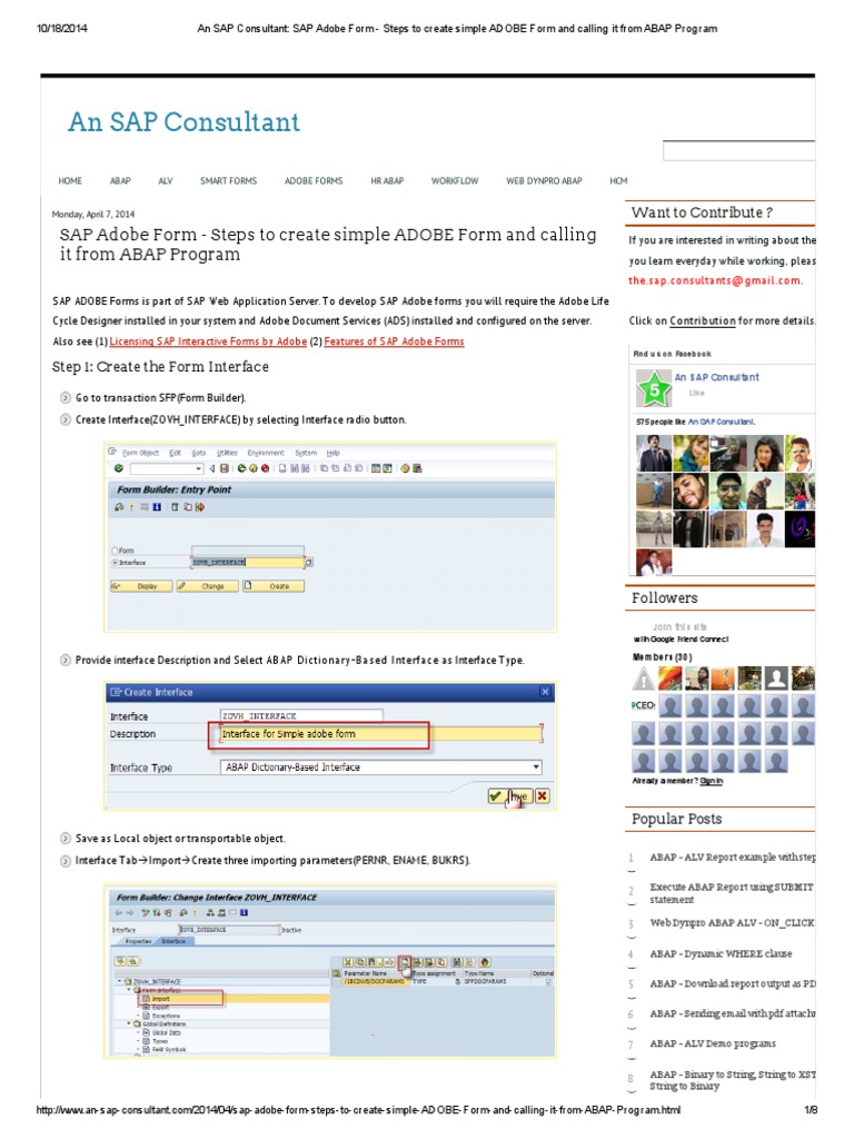 An SAP Consultant_ SAP Adobe Form - Steps to Create Simple ADOBE Form ...