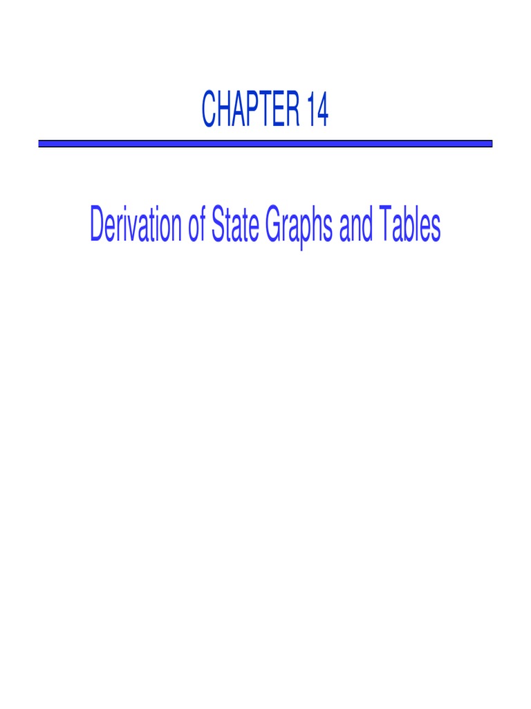 Derivation of State Graphs and Tables | PDF | Theoretical Computer ...