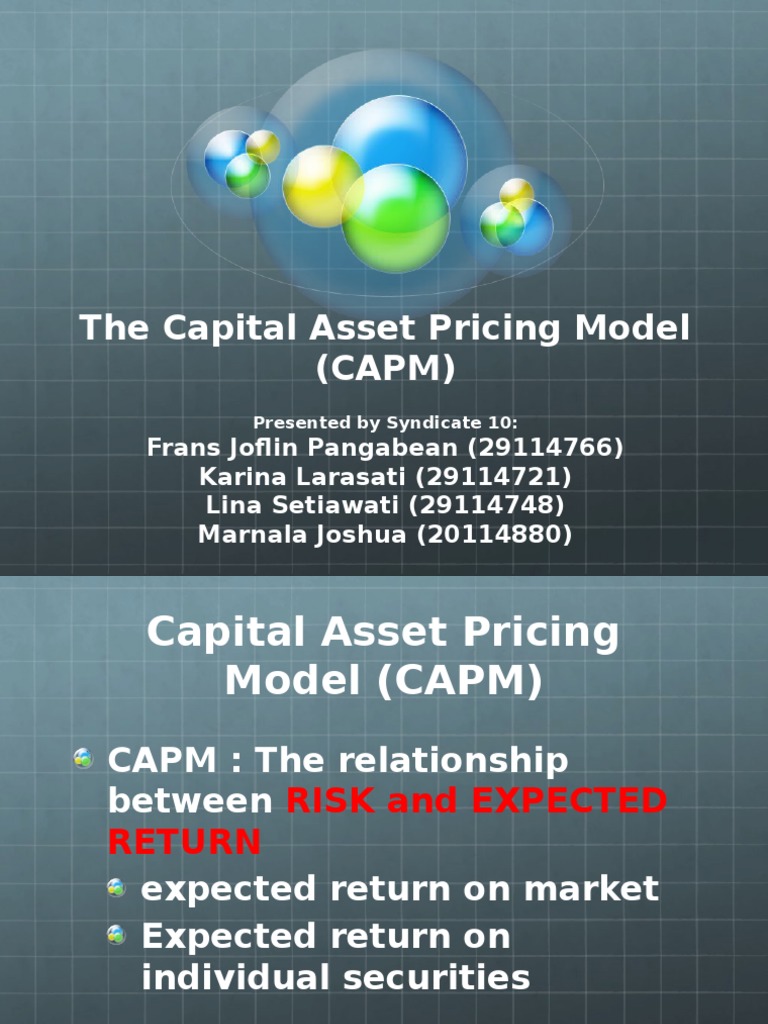 CAPM Group Presentation-Syndicate 10 | Download Free PDF | Beta ...