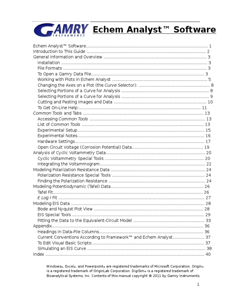 E Chem Analyst Software Manual | PDF | Cartesian Coordinate System ...