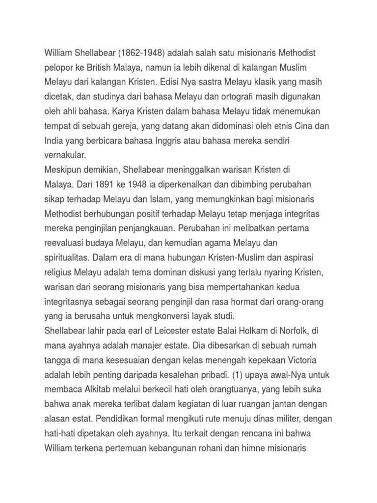 William Girdlestone Shellabear | PDF | Sejarah | Agama & Spiritualitas