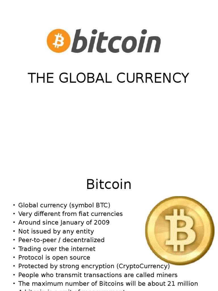 Bitcoin Presentation | PDF | Bitcoin | Blockchain (Database)