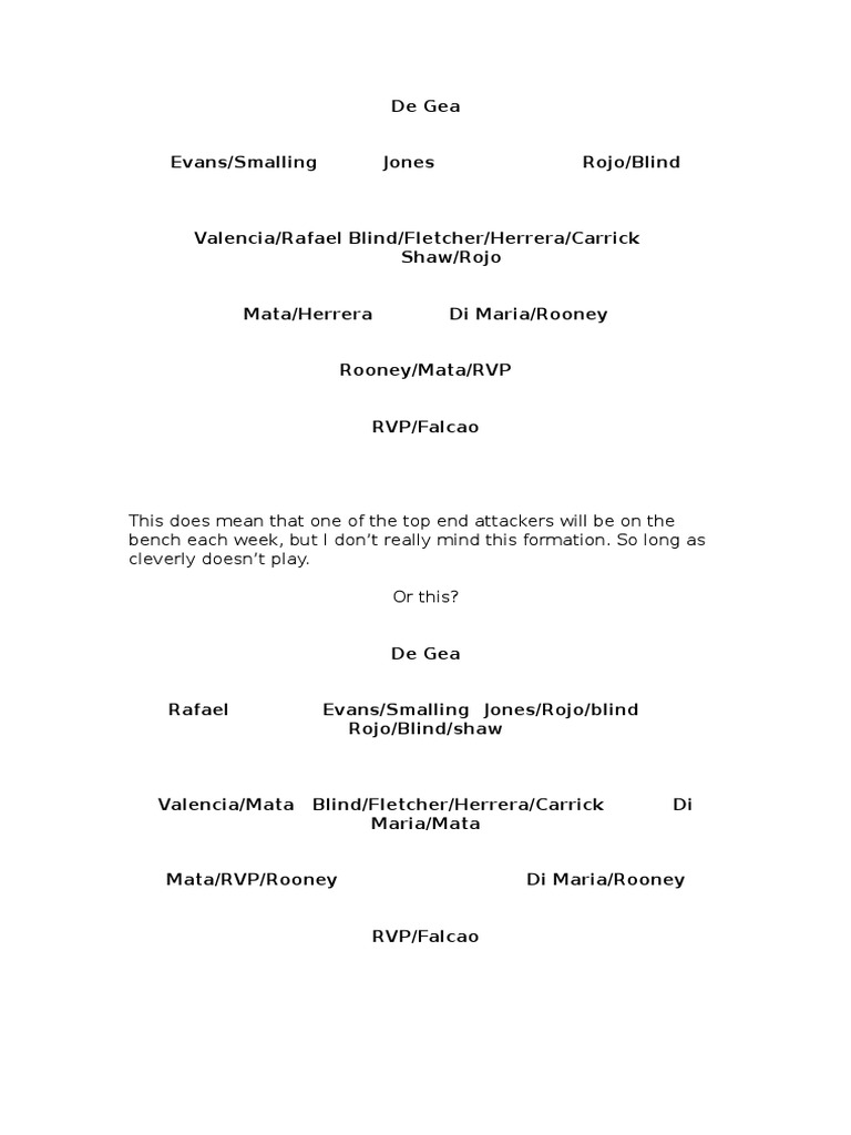 Man Utd 2022/23 Squad Formation Analysis | PDF