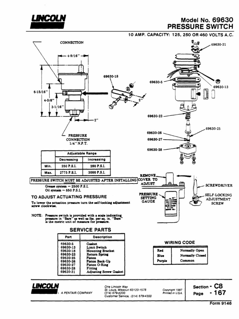 Pressure Switch | PDF | Components | Machines