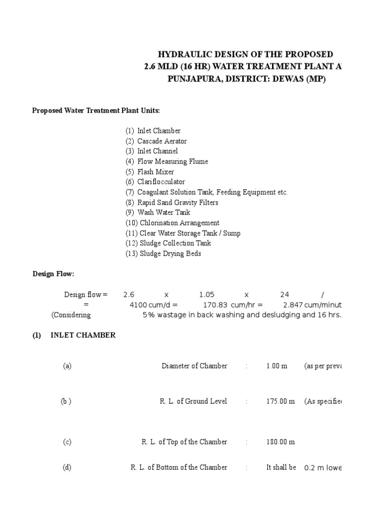 Hydraulic Design for Engineers | PDF
