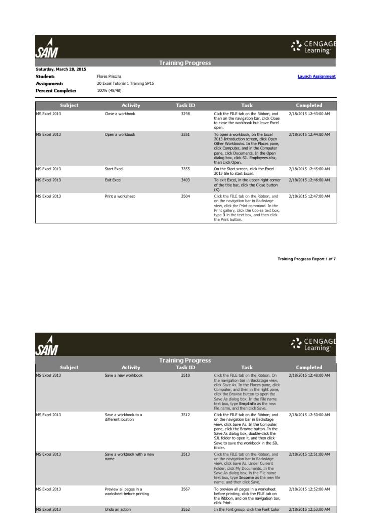 Excel 2013 Beginner Tutorial | PDF | Microsoft Excel | Tab (Gui)