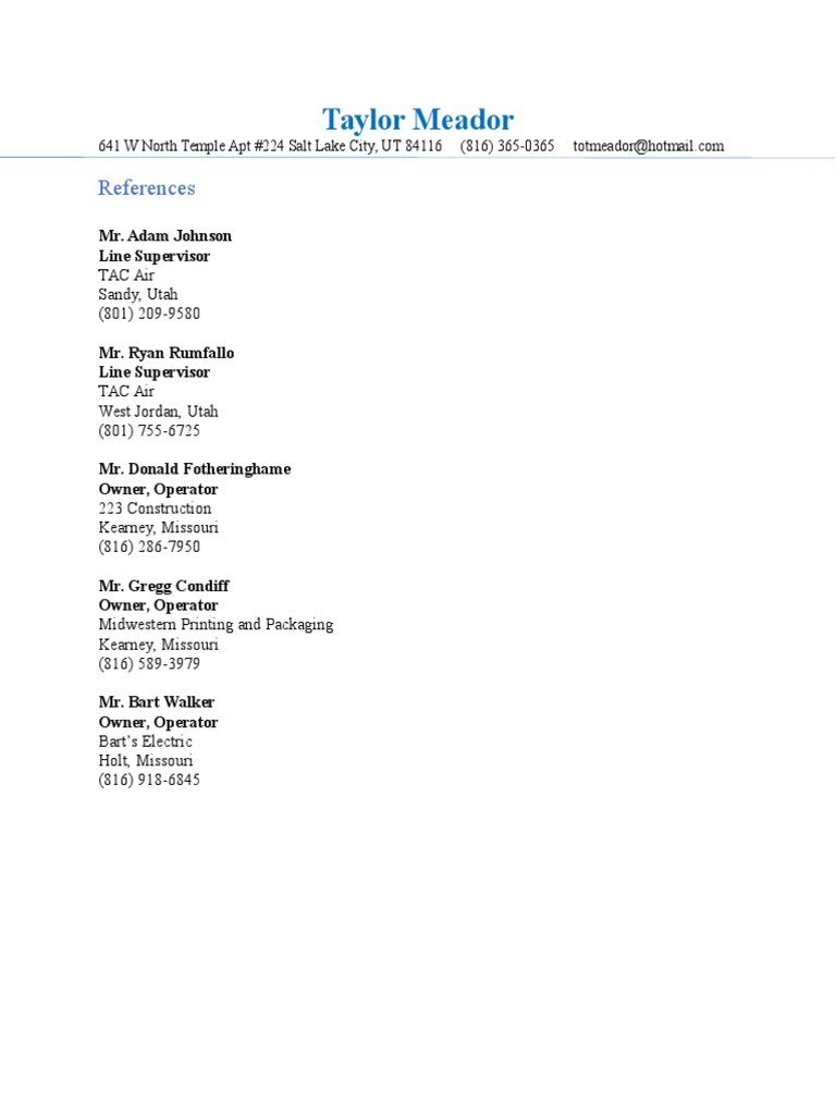 Reference Page | PDF | Travel