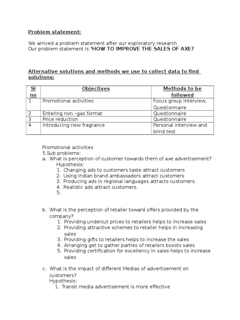 Problem Statement | PDF | Advertising | Pricing