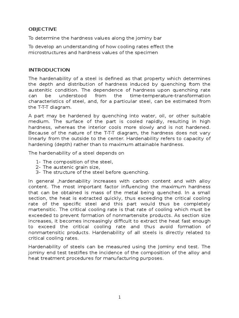 Jominy Test | Download Free PDF | Steel | Heat Treating